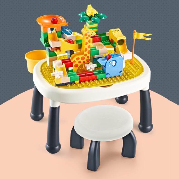 Building Blocks Table Lego Table with Chair and Storage Best Gift for ...