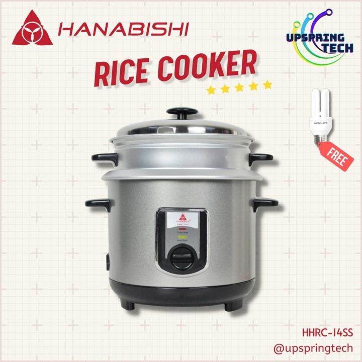 Hanabishi Original Rice Cooker 1.4 Liter / 7 cups - Keep Warm System ...