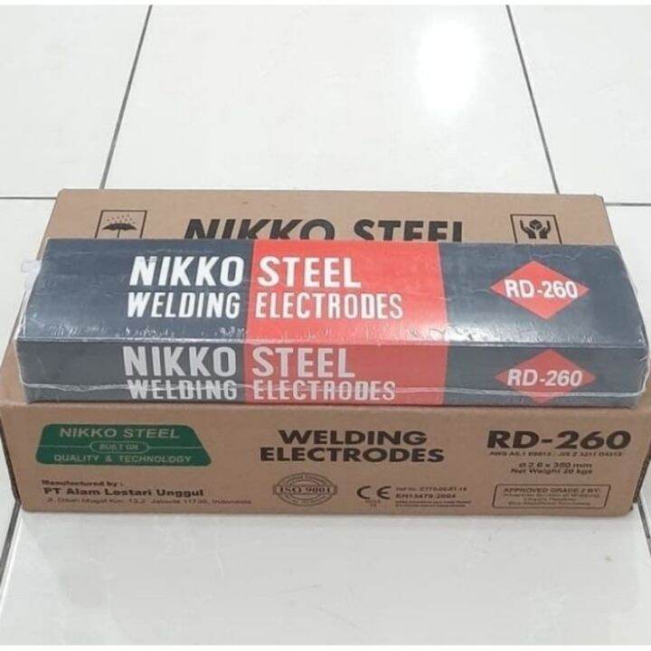 Kawat Las 2.6X350mm 1DUS 5KG{500PCS} NIKKO STEEL RD-260 Welding ...