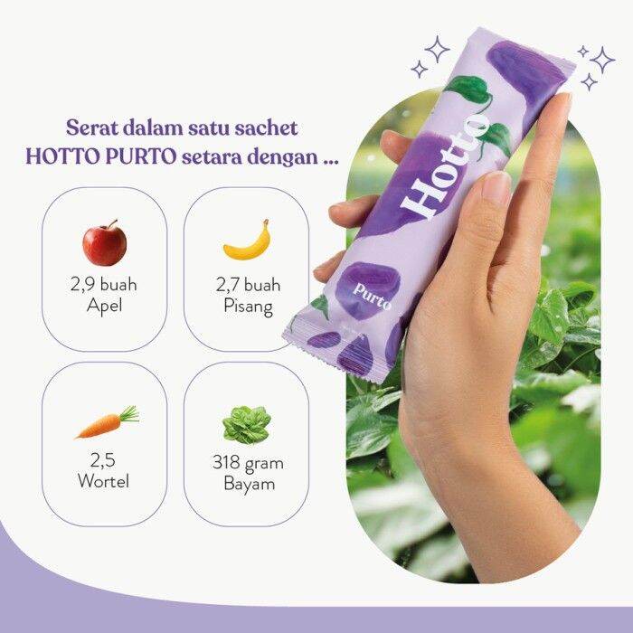 Hotto Purto Multigrain Drink Sereal Oat Sweet Purple Potato High Fiber - 3 | Lazada Indonesia