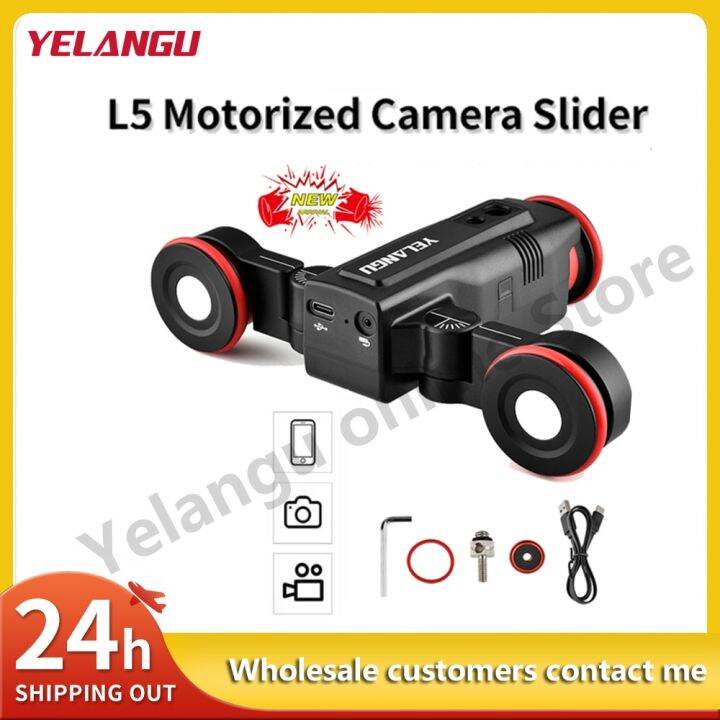 YELANGU L5 Motorized Camera Slider Camera Slider Dolly Car Rail Systems ...
