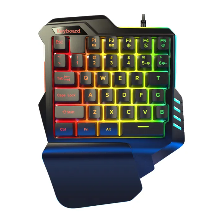 One-handed keyboard and mouse set left hand mechanical small portable ...