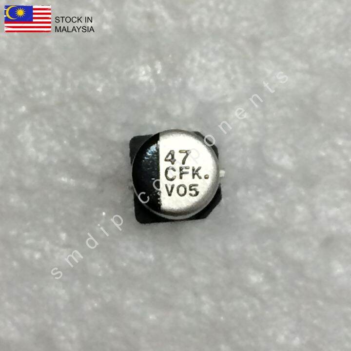 Panasonic, 47uF 16V 105°C, SMD Capacitor, 5mm x 5.8mm | Lazada
