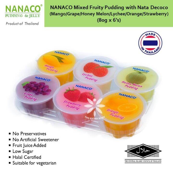 💥Promotion💥[Thailand] Halal NANACO Mixed Fruity Pudding with Nata ...