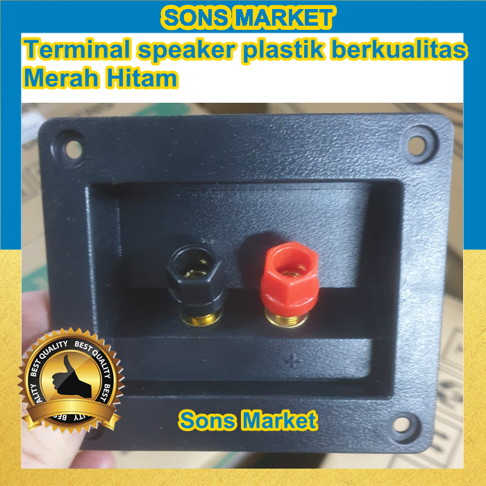 Terminal Speaker Kotak Plastik Terminal Speaker binding post Merah ...