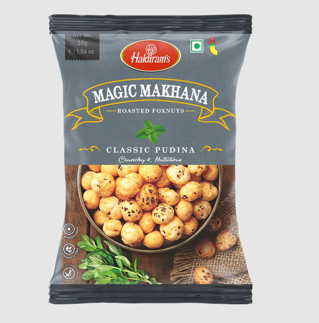 Haldirams Magic Makhana Roasted Foxnuts Classic Pudina Flavor 30g