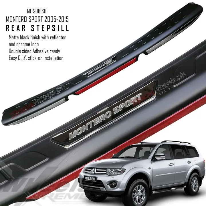 Montero Sport 2008-2015 Thailand Made Rear Bumper Protector Stepsill ...