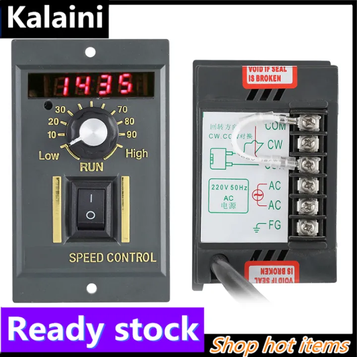 AC 220V 50Hz 15-400W Digital Adjustable Stepless Motor Speed Controller ...