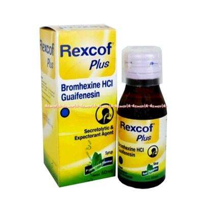 Rexcof Plus Bromhexine HCL 60ml Obat Syrup Batuk Berdahak Sirup Cair ...