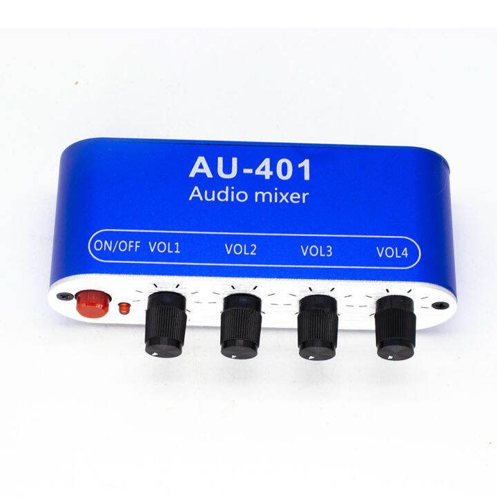 บอร์ดผสมไฟฟ้ากระแสตรง5โวลต์-12โวลต์ AU-401 4แชนเนลเครื่องขยายเสียง ...