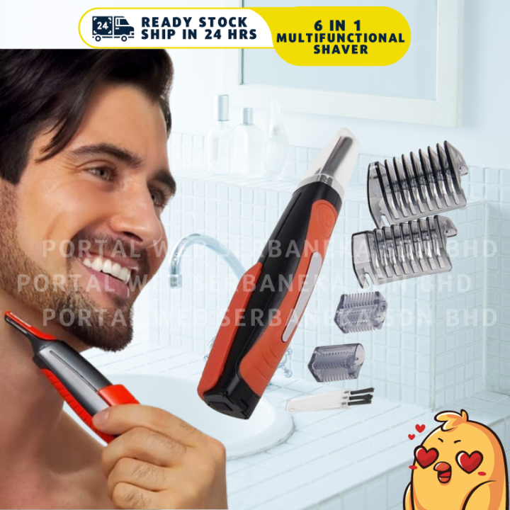 🔥Super Shaver🔥 6 In 1 Multifunctional Shaver Double Head Trimmer Hair ...