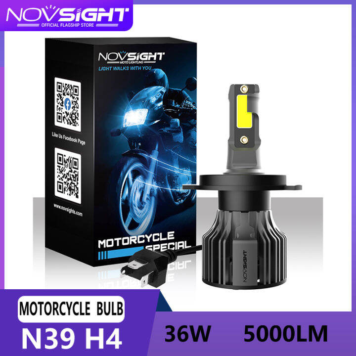 Novsight Newest N39 H4 LED Motorcycle Light 6500K Super Bright 36W ...