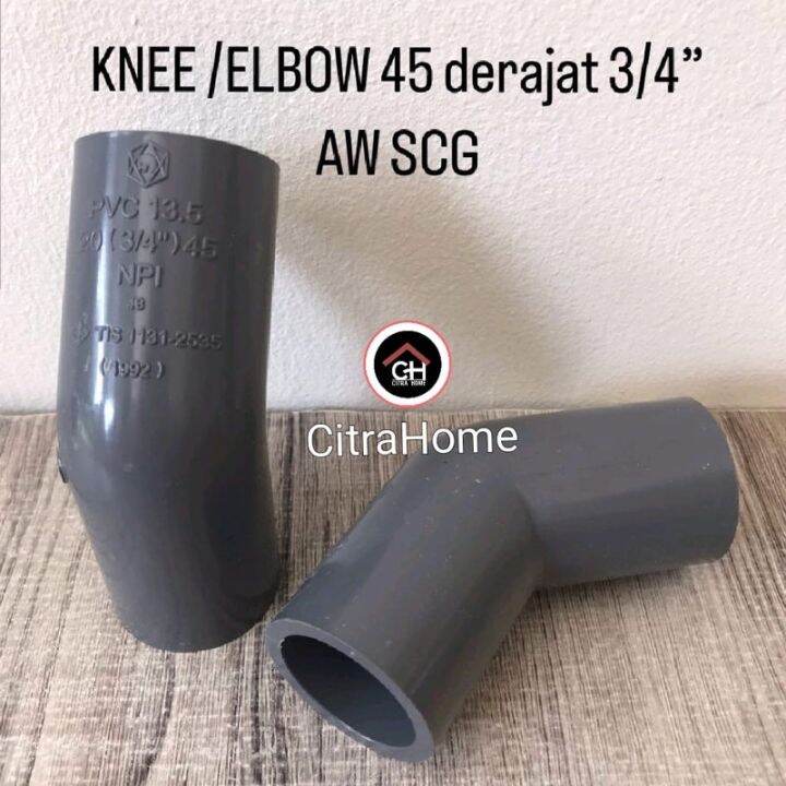 Knee Elbow PVC 45 derajat 3/4” AW SCG | Lazada Indonesia
