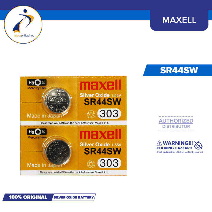 Maxell SR44SW Silver Oxide Battery Pack of 2 | Lazada PH