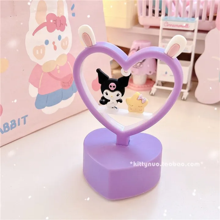 Cartoon Anime Cinnamoroll Kuromi My Melody Heart Shape Night Light ...