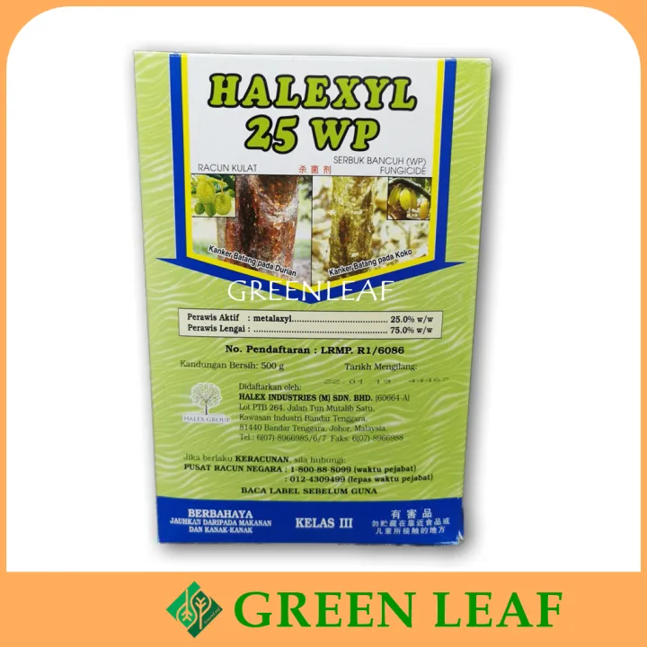 Halexyl 25WP 500GM Halex Metalaxyl 25.0% Racun Kanker Durian Kulat | Lazada