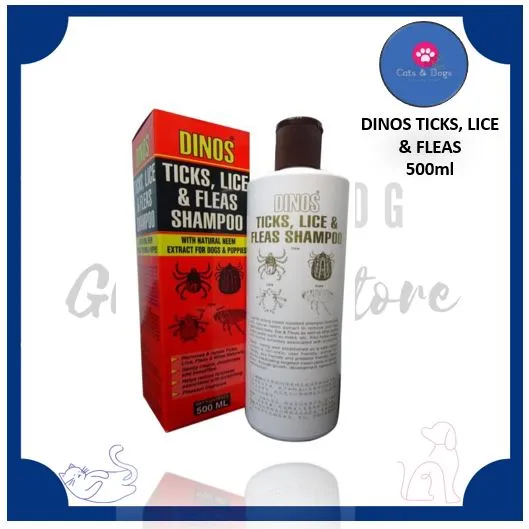 DINOS TICKS, LICE & FLEAS SHAMPOO FOR DOGS & PUPPIES 500ml | Lazada