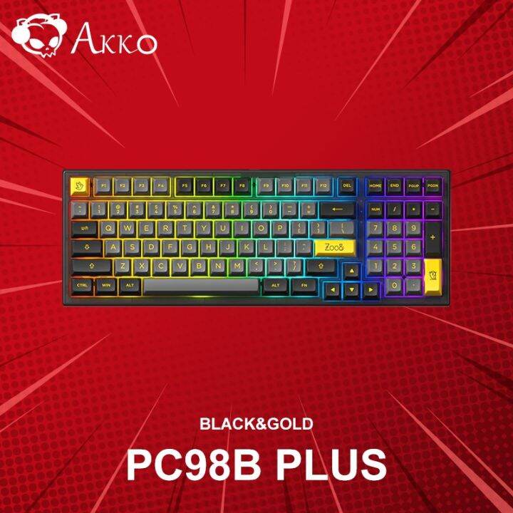 คีย์บอร์ด Akko PC98B Plus Black&Gold (ภาษาอังกฤษ) ประกันศูนย์ 1 ปี | Lazada.co.th