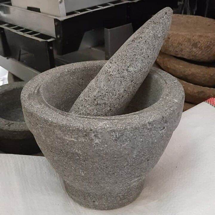 Lumpang Batu Asli 20 cm plus Alu Tumbukan | Lazada Indonesia