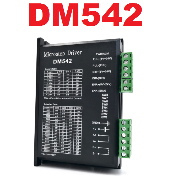 DM542 โมดูลขับสเต็ปปิ้งมอเตอร์ 20-50V 4.2A DSP digital 42/57/86 stepper ...