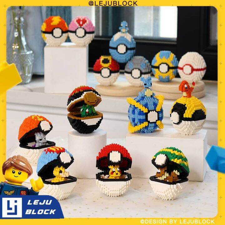 【Ready stock】【LEJUBLOCK】Poke Ball building blocks Pikachu nano block ...