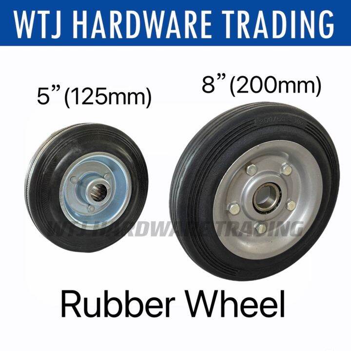 RUBBER WHEEL 5" (125MM) | RUBBER WHEEL 8" (200MM) | RUBBER CASTER ...