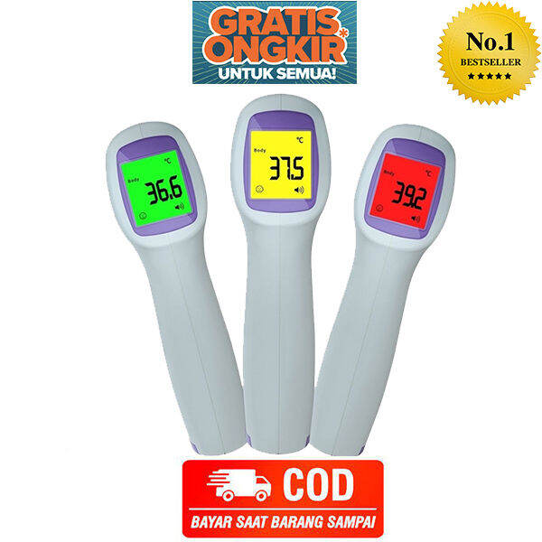 TERLARIS! Termometer Dahi Digital Tanpa Kontak, Pengukur Suhu ...