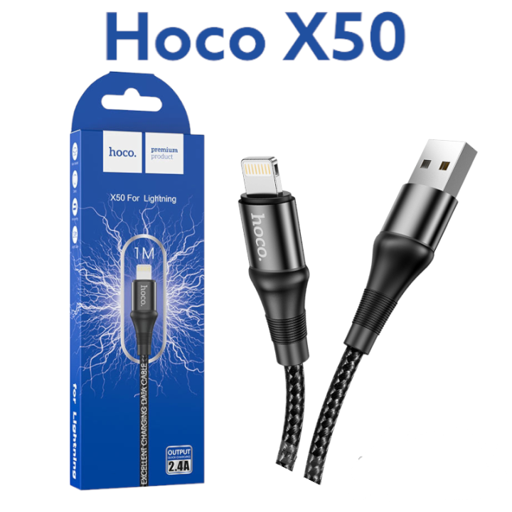 Cáp sạc nhanh Hoco x50 2.4A lightning dành cho iphone, ipad. TĐ-store ...