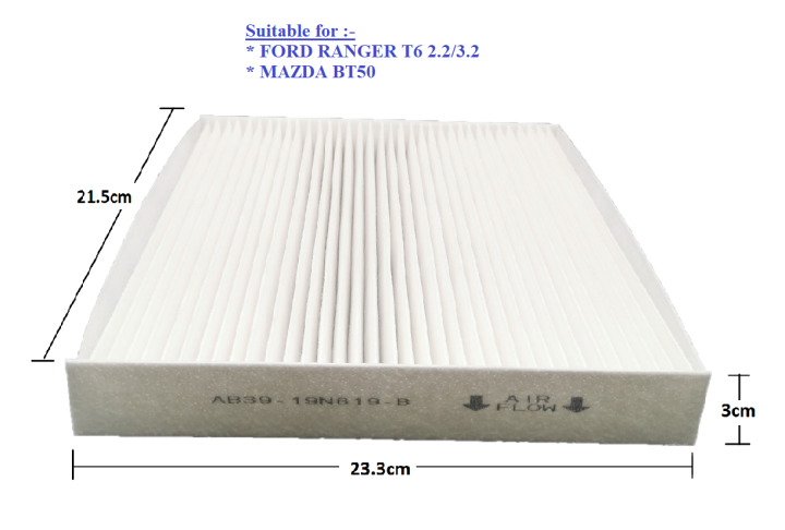 Ford Ranger T6, Mazda BT50 Cabin Air Filter | Lazada