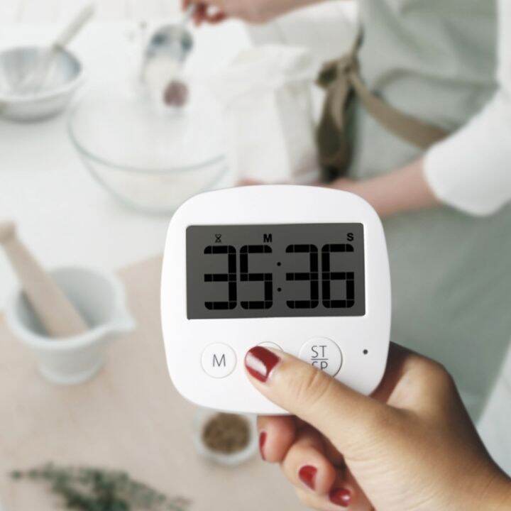 Digital Kitchen Timer Magnetic Countdown Countup Timer with Large LED ...