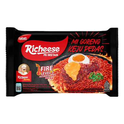 nabati Richeese Mi Goreng Instant Keju Pedas Level 5 75 g | Lazada ...