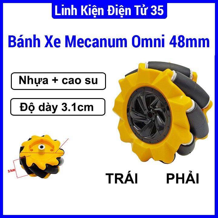 Bánh Xe Mecanum Omni Xe Thông Minh 60mm làm tự nhựa được bọc silicon ...
