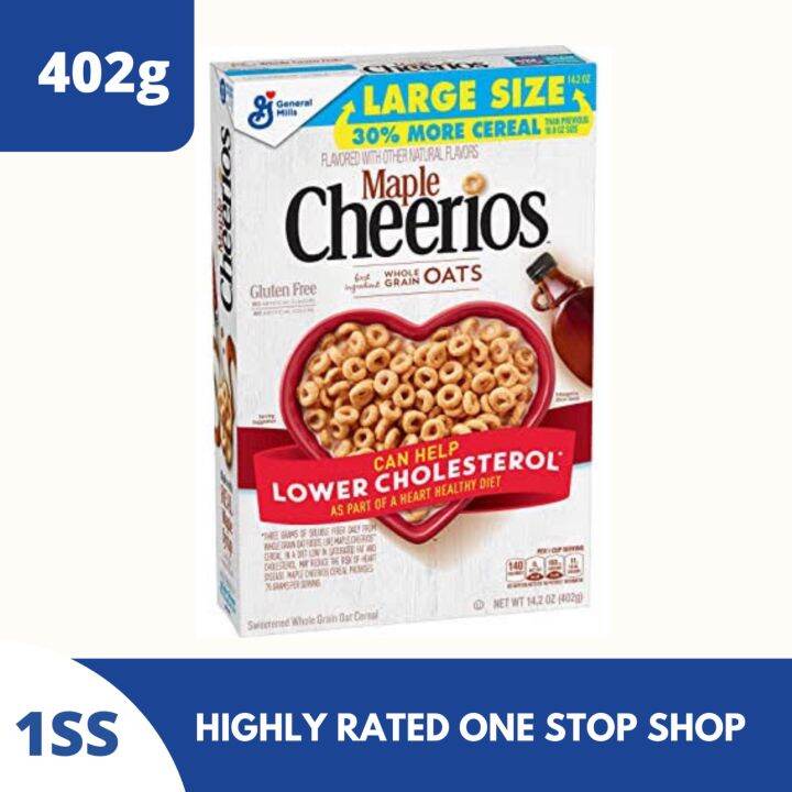 Maple Cheerios, Gluten Free Cereal with Whole Grain Oats 402g | Lazada PH