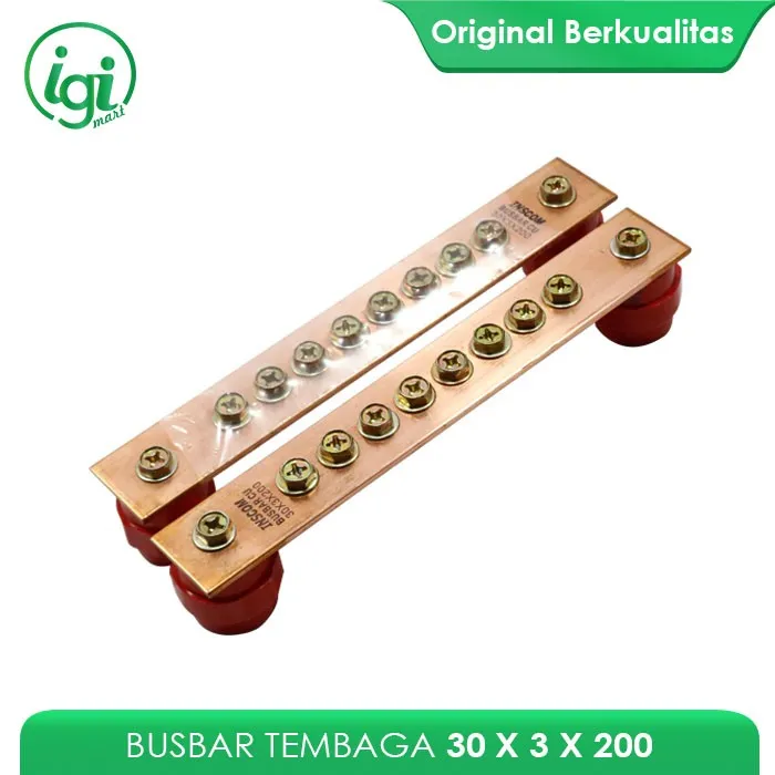 BUSBAR ARDE TEMBAGA 30 X 3 X 200 / TERMINAL NOL PLAT ISOLATOR SUPPORT ...