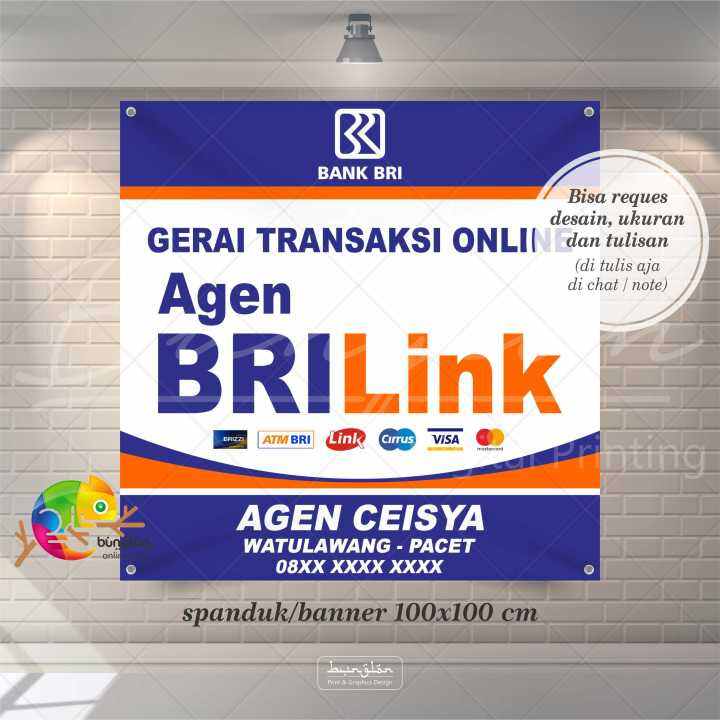 Size 100x100 Cm Spanduk Banner Agen Brilink | Lazada Indonesia