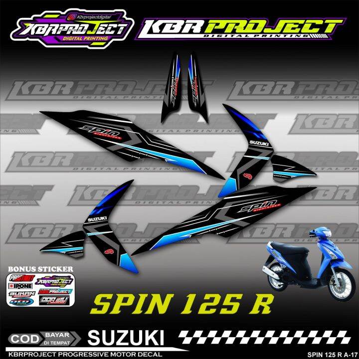 Stiker Striping SPIN 125 R Lis Variasi Stiker Motor SUKUZI Desain ...