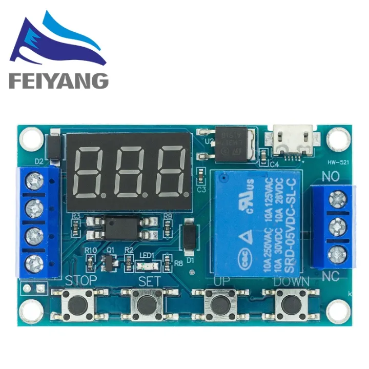 6-30V Relay Module Switch Trigger Time Delay Circuit Timer Cycle Adjustable | Lazada PH