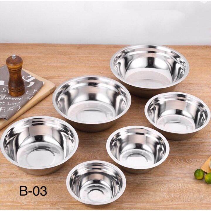 45CM 50CM 55CM Stainless steel round basin thickened kitchen ...