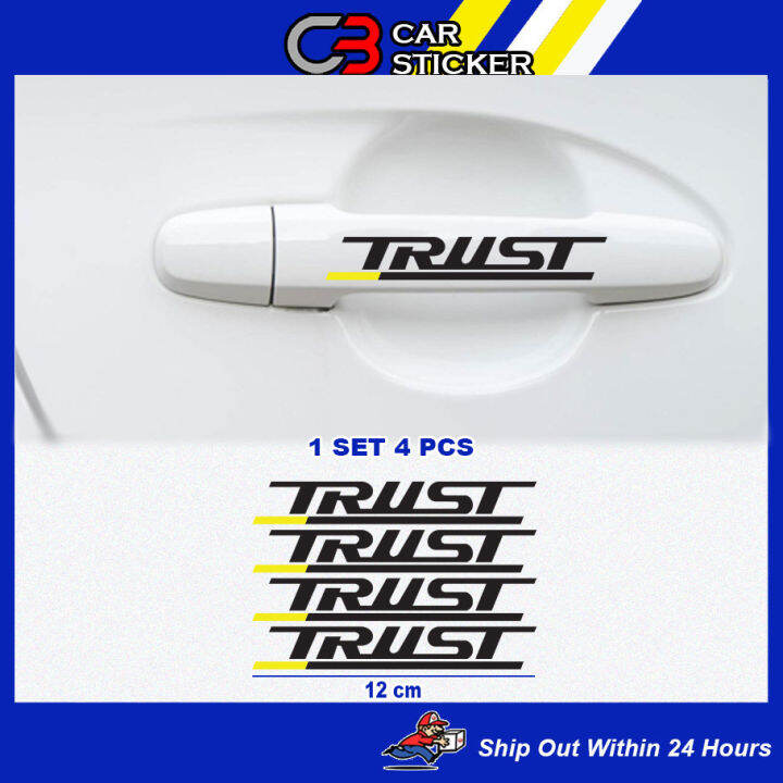 Trust Car Door Handle Sticker 1 set 4 pcs / W329 | Lazada