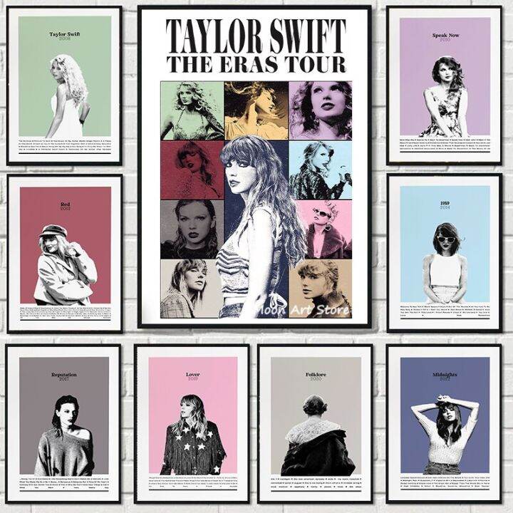 Taylor Swift Music Poster - The Eras Tour Pop Album Canvas Painting HD ...