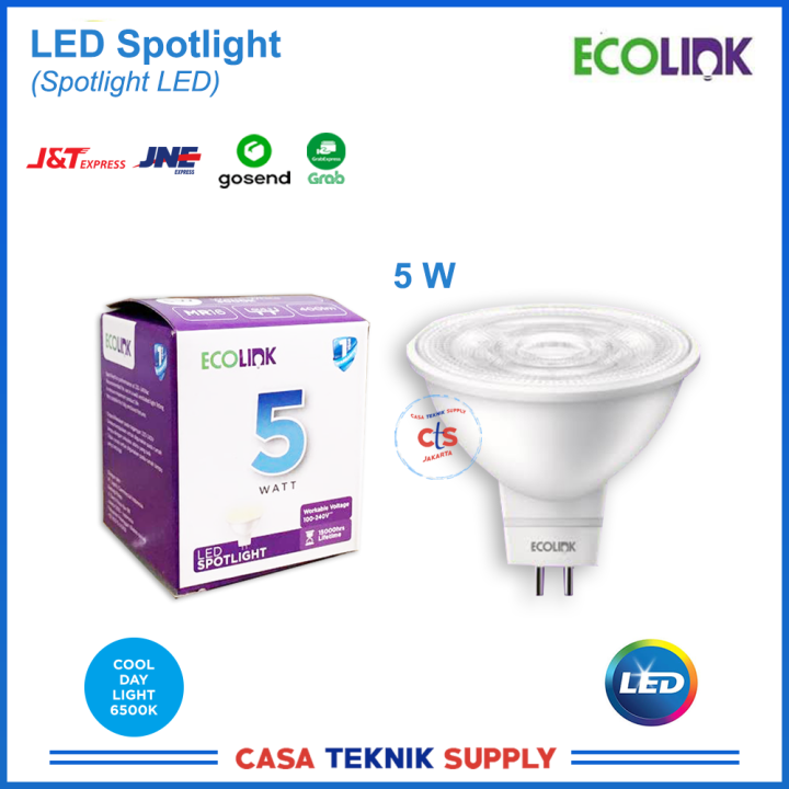 ecolink led spot light mr16 5watt 3000k | Lazada Indonesia