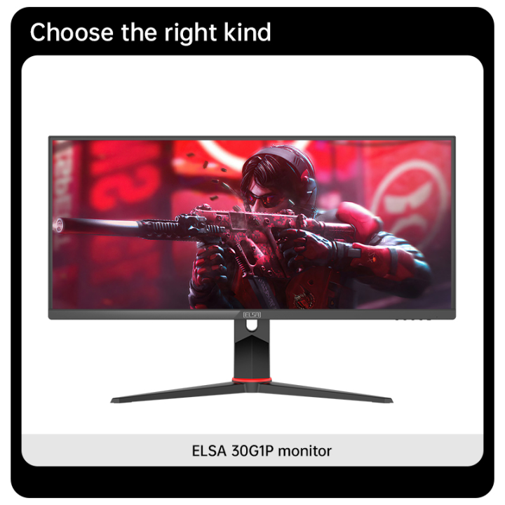 ELSA 30 Inch 2K 200HZ Ultra wide Frameless Gaming Monitor Office ...