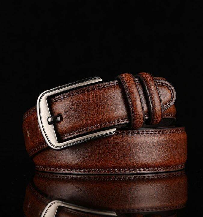 TEAL ห้องโถงชายที่สวยงาม ck5 Jiu Rui เข็มขัดหนังหัวเข็มขัดแบบคลาสสิกของ ...