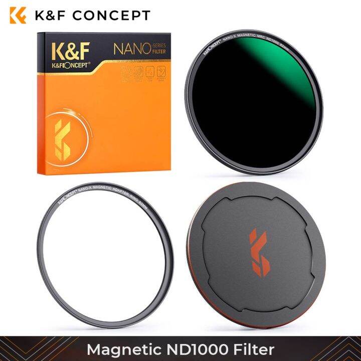 K&F Concept Magnetic ND1000 Lens Filter including Adapter ring + Lens ...