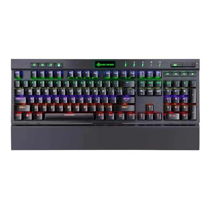 Magic - Refiner MK12 Mechanical คีย์บอร์ดเล่นเกม USB สาย 12 RGB 19 ...