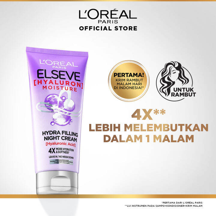 L’Oréal Paris Elseve Hyaluron Moisture Hydra Filling Night Cream - 150 ...