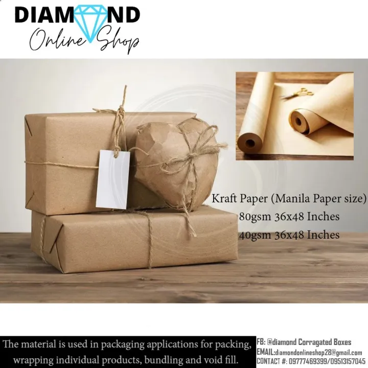 DIAMOND KRAFT PAPER I WRAPPING PAPER I DIY I GIFT WRAP (MANILA PAPER ...