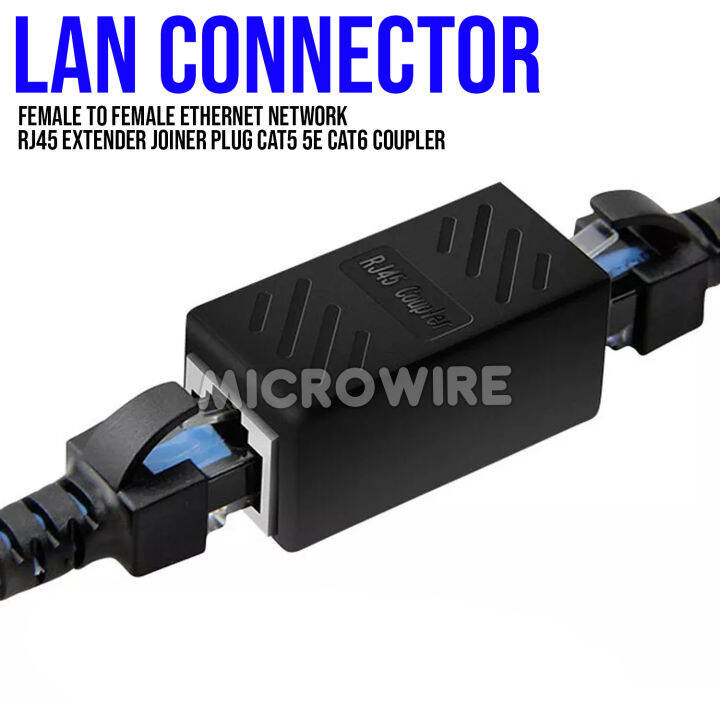 LAN Cable Connector Female To Female Ethernet network RJ45 Extender ...