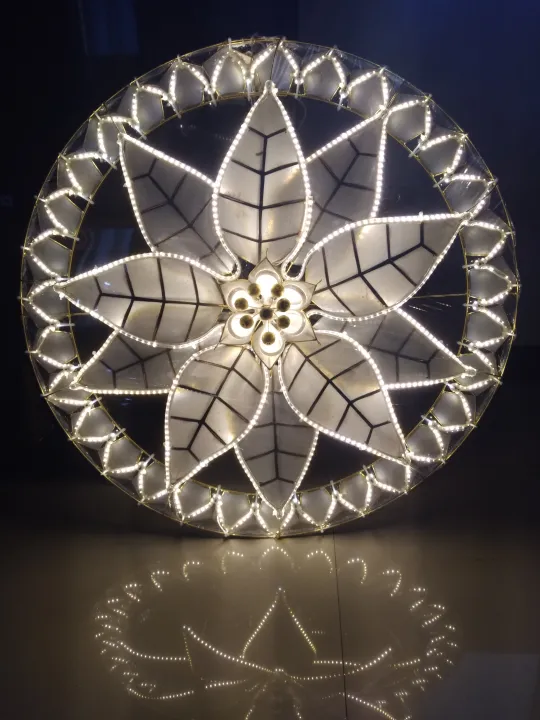 Capiz Poinsettia Parol 19" with LED lights | Lazada PH