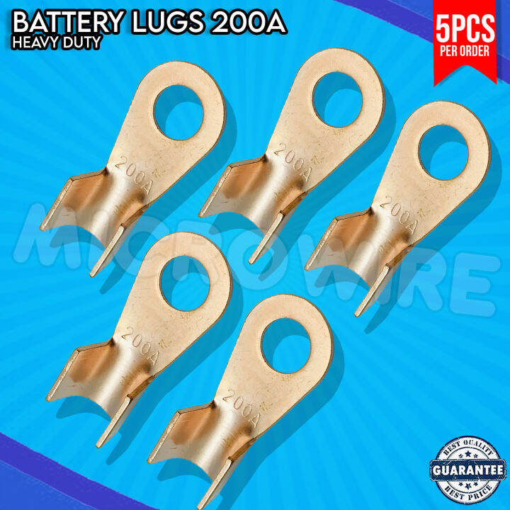 5PCS Heavy Duty Pure Copper Battery Terminal Lug 200A | Lazada PH